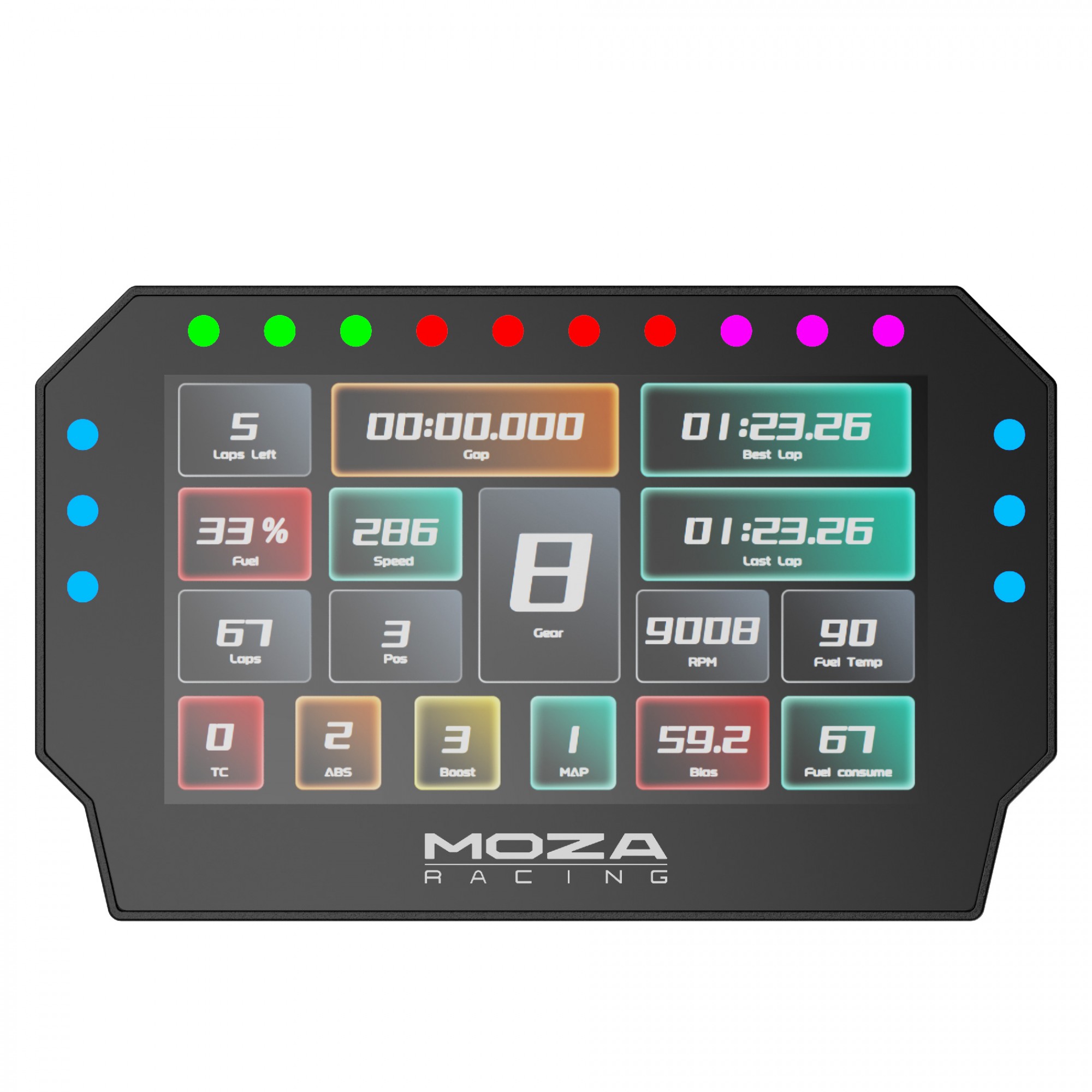 RSeat Europe Sparco Simulatoren MOZA CM2 HD Racing Dash - MOZA R12 R9 R5 CM Digital Dash| RSeat ...